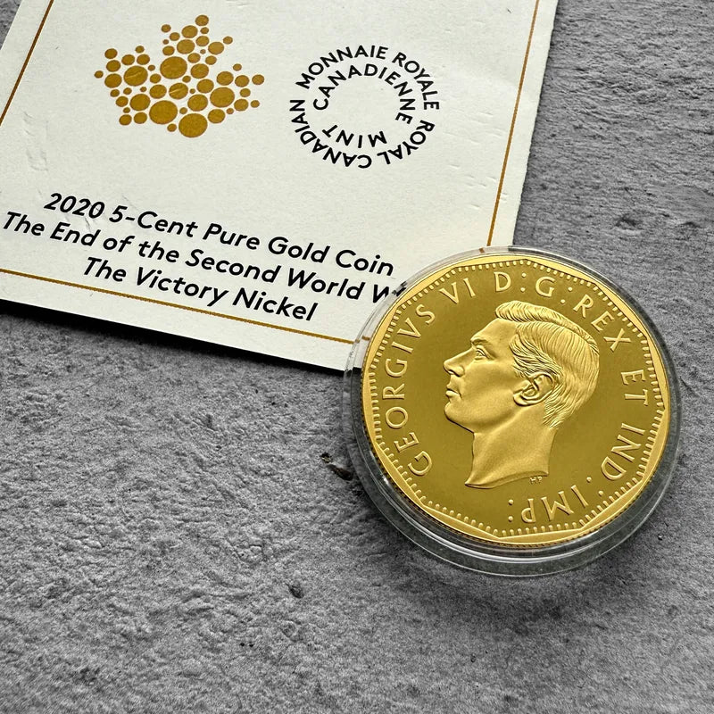 2020 Canada Victory Nickel 1 oz Gold Coin - End of Second world War Vi ...