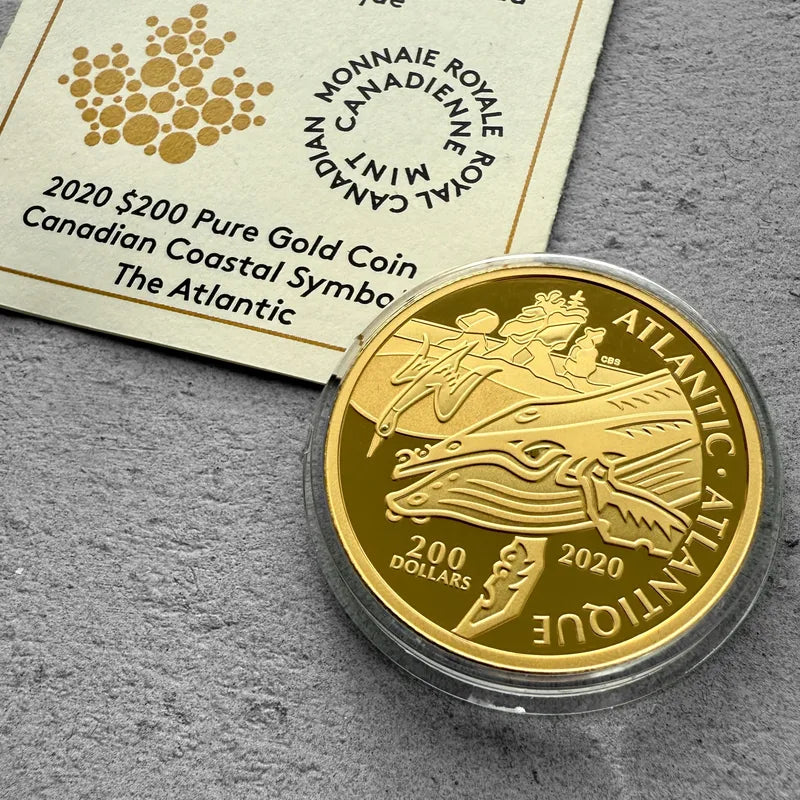 2020 Canada $200 Coastal Symbol The Atlantic 1oz Gold Coin - Whale ...