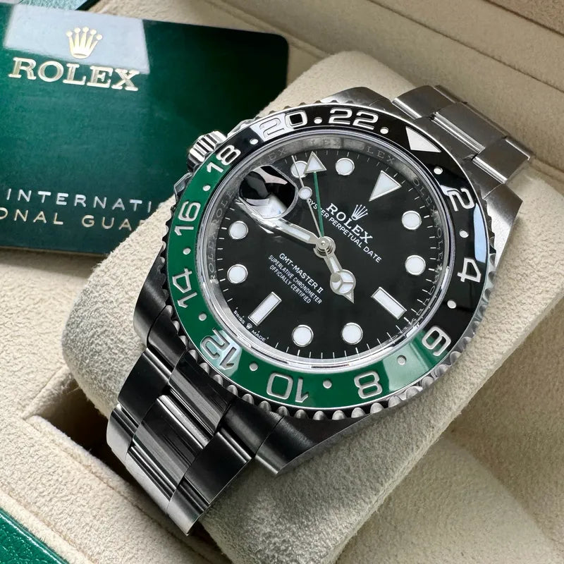 40mm2024 Rolex 126720 Sprite Leftie GMT Master II - 126720VTNR Box Pap ...