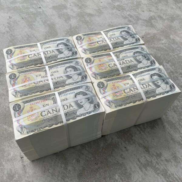 Six Pristine Bricks of 1000 Consecutive 1973 $1 Banknotes – CoinWatchCo