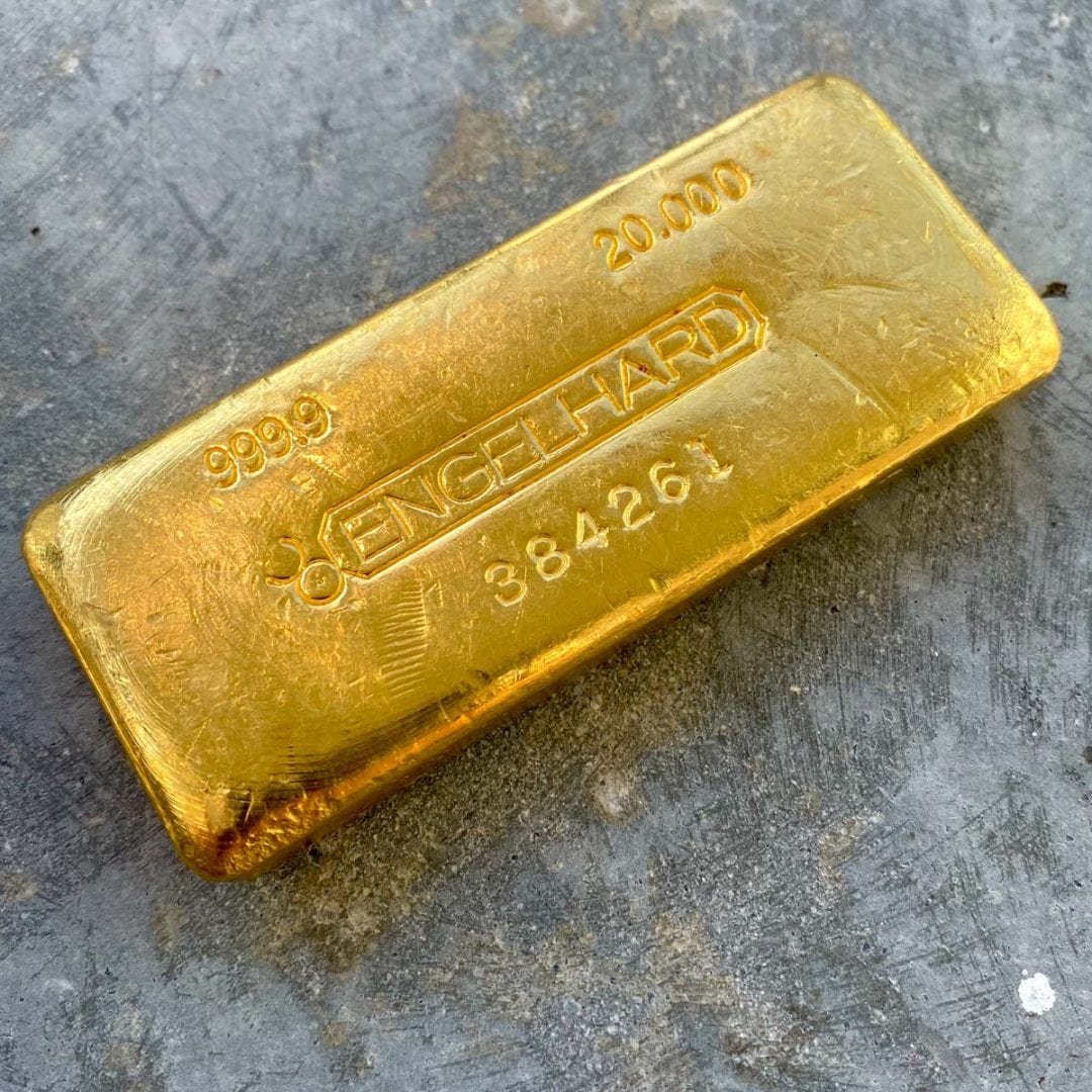 Engelhard 20oz .999 Pure Gold Bar – CoinWatchCo