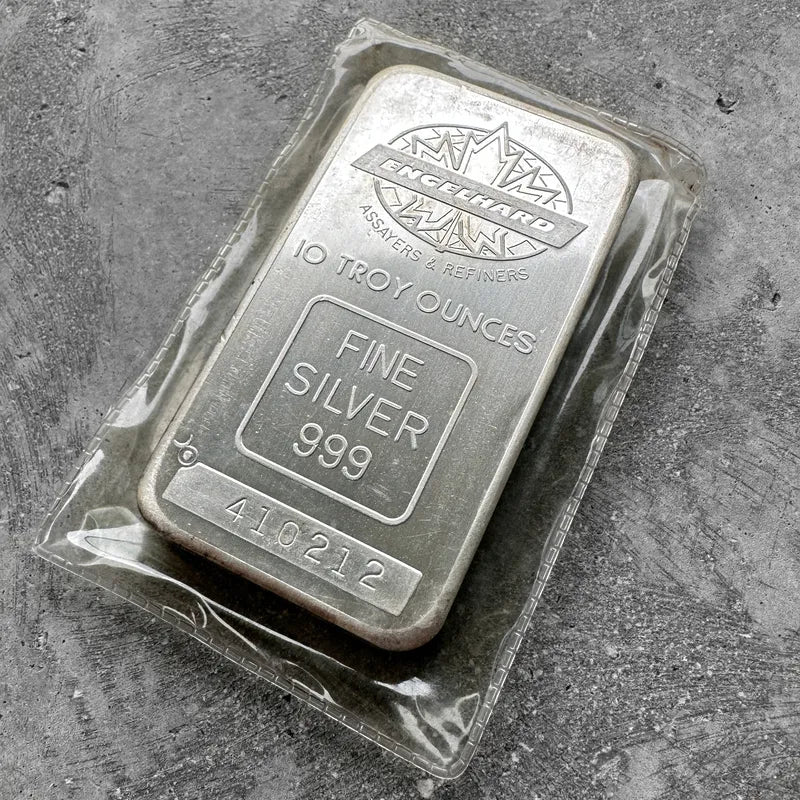 Vintage Engelhard Toronto Dominion Bank 10 oz .999 Silver TD Bar ...